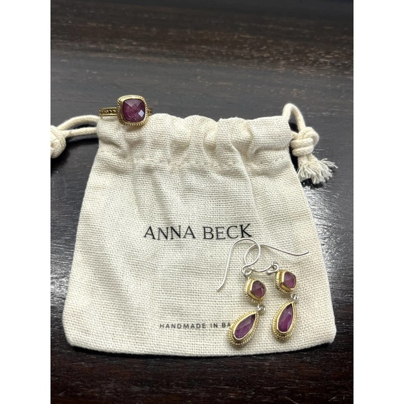 Anna Beck | Jewelry | Anna Beck Rubygold Double Drop Earrings And ...
